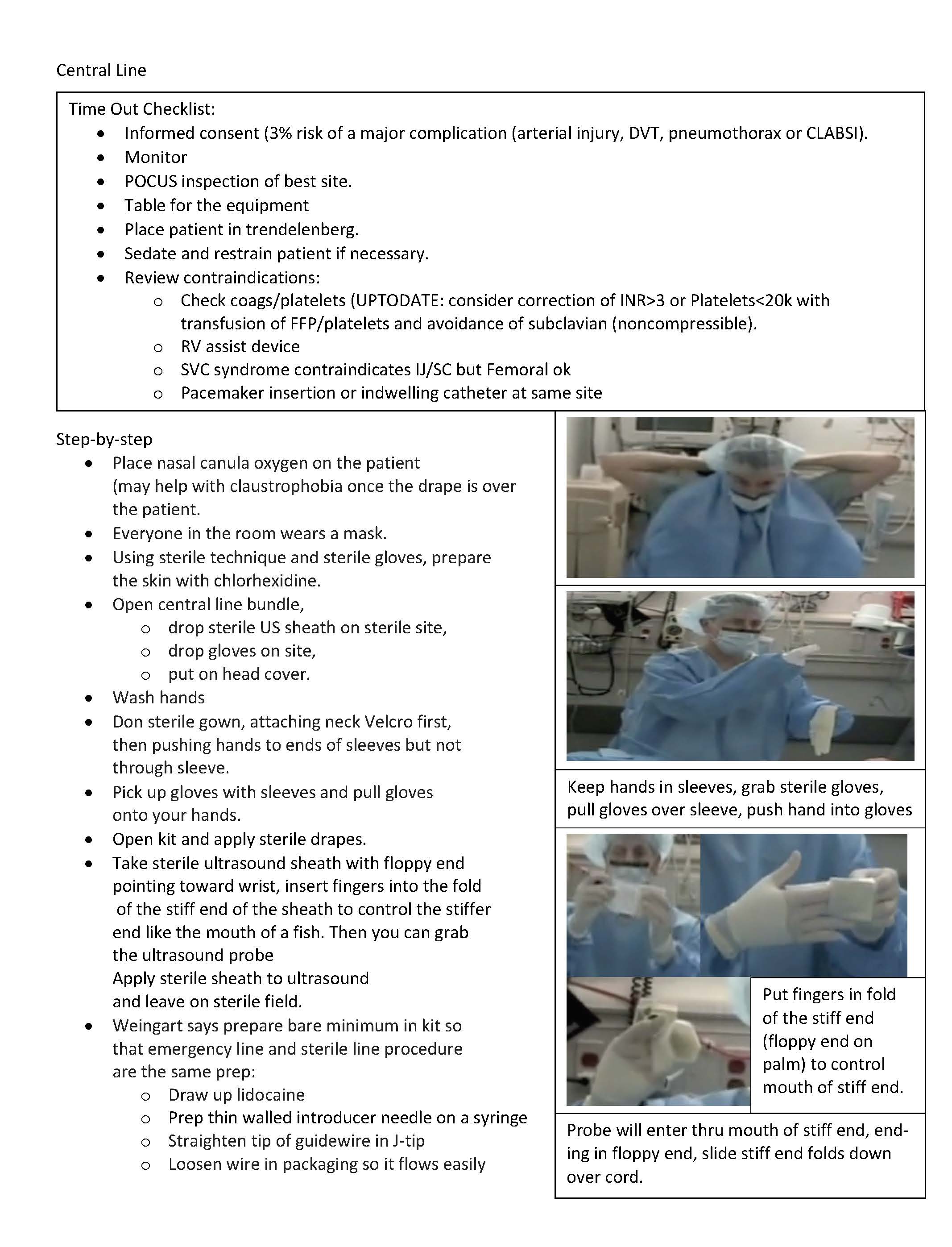 Central Line | Internet Book of Emergency Medicine